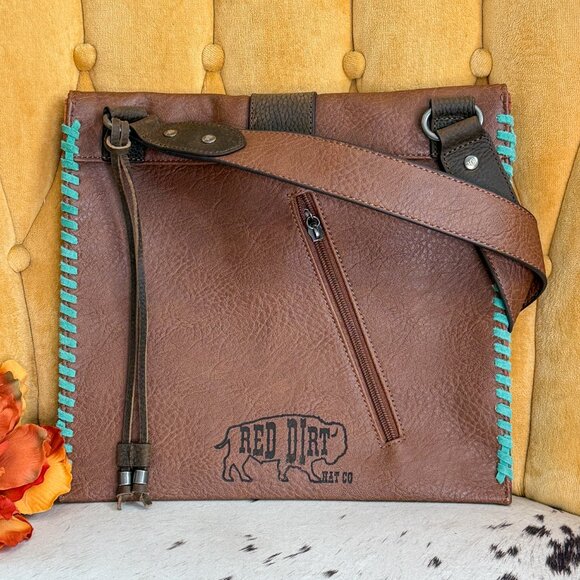 Red Dirt Hat Co | Bags | New Red Dirt Hat Co Aztec Print Leather ...